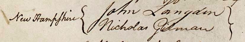 New Hampshire’s Signers and the U.S. Constitution–17 September 1787 ...