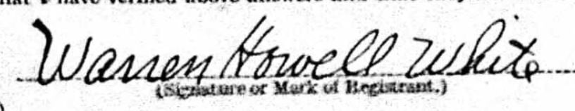 White Warren Howell signature | Cow Hampshire