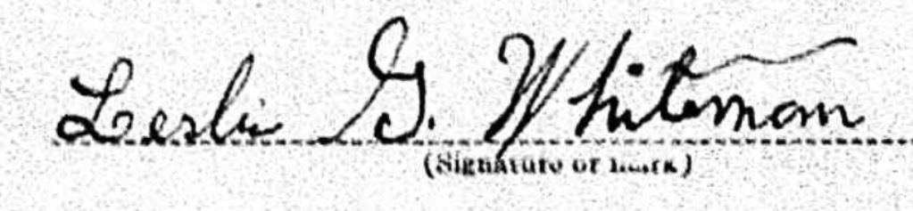 Whiteman Leslie signature | Cow Hampshire